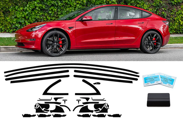 Tesla Model 3 Blackout Chrome Delete Vinyl Trim Kit
